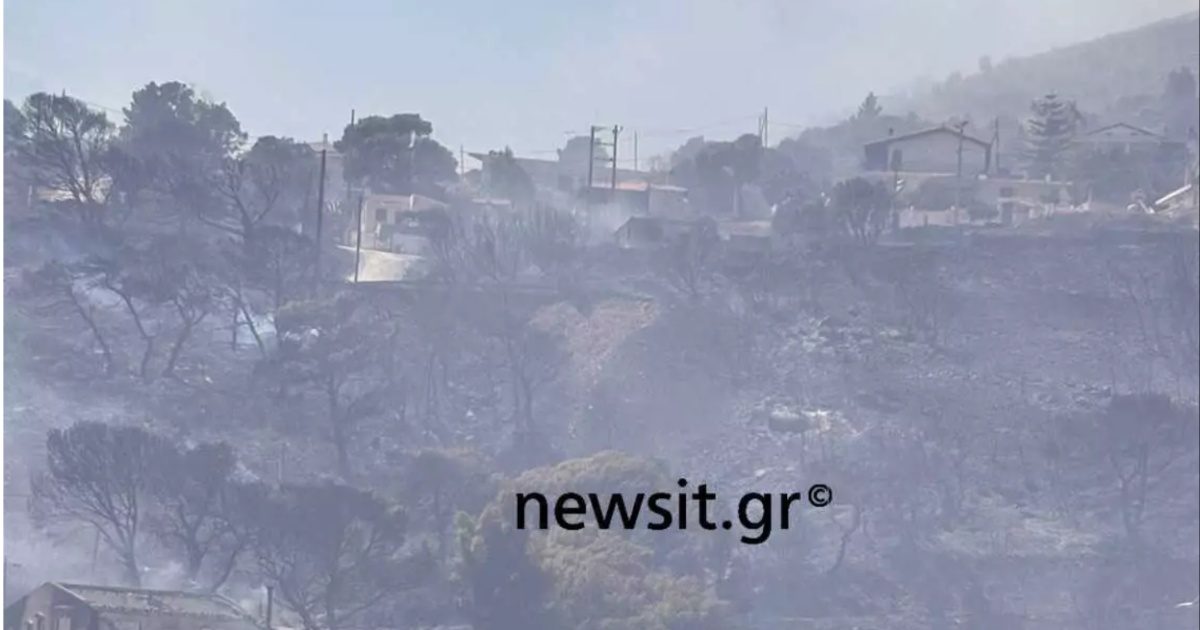 Φωτιά στην Κερατέα: Καίγονται σπίτια - Ενισχύονται οι πυροσβεστικές ...