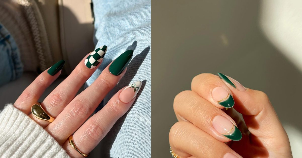 Emerald nails: Η πολύτιμη, πράσινη απόχρωση που ταιριάζει στη γιορτινή ...