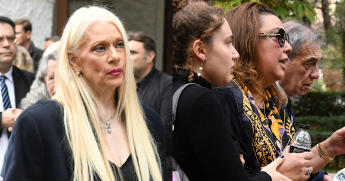 Μάρα Θρασυβουλίδου: Συντετριμμένη στην κηδεία του συζύγου της, Γιώργου ...